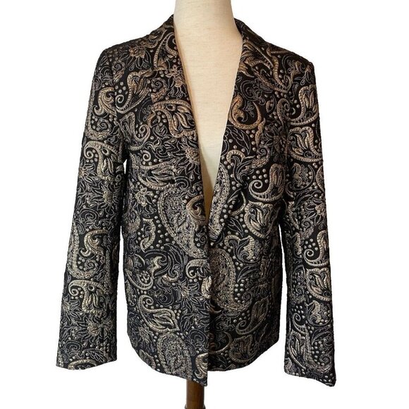 Monsoon London | Jackets & Coats | Monsoon Metallic Stretch Jacquard ...